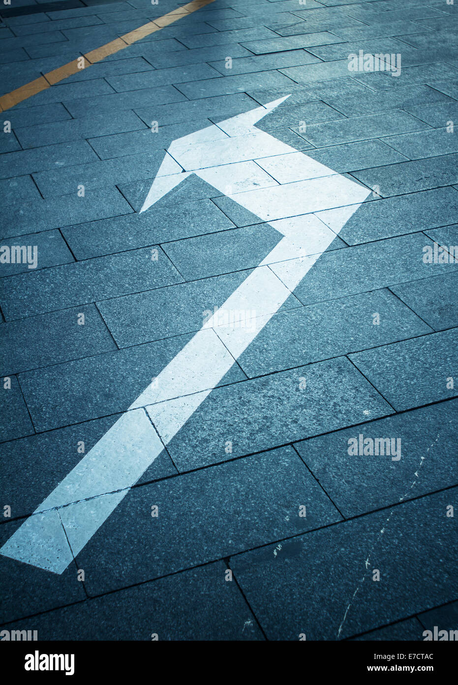 the direction on the floor,a arrow Stock Photo - Alamy