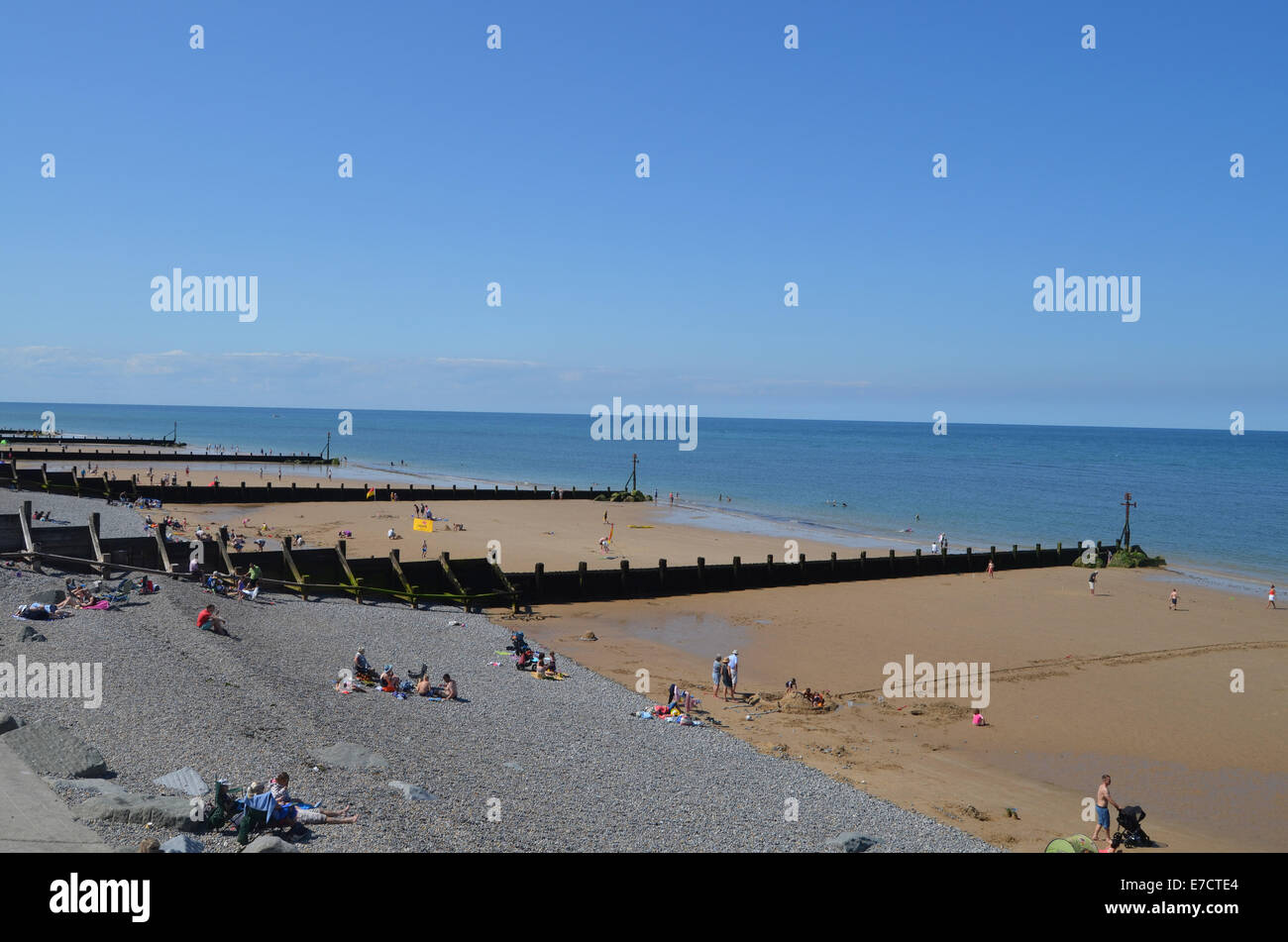 Sheringham beach July 2014 Norfolk UK Stock Photo - Alamy