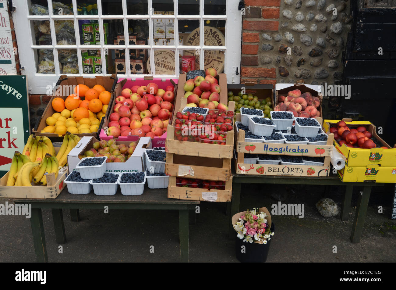 Local shop, selling mainly local produce, Cley next the Sea, Norfolk ...