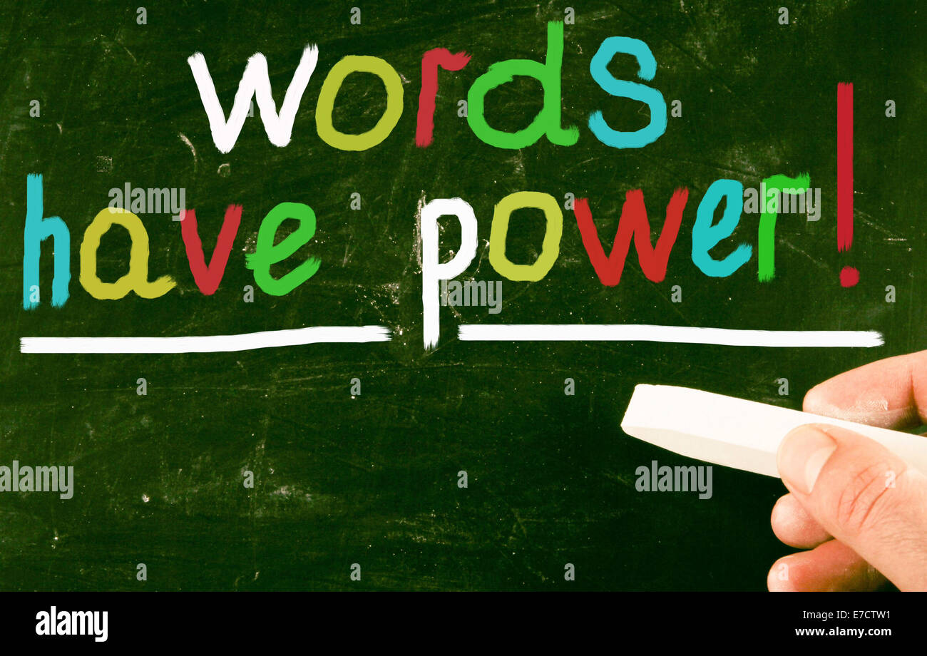 words have power! Stock Photo - Alamy