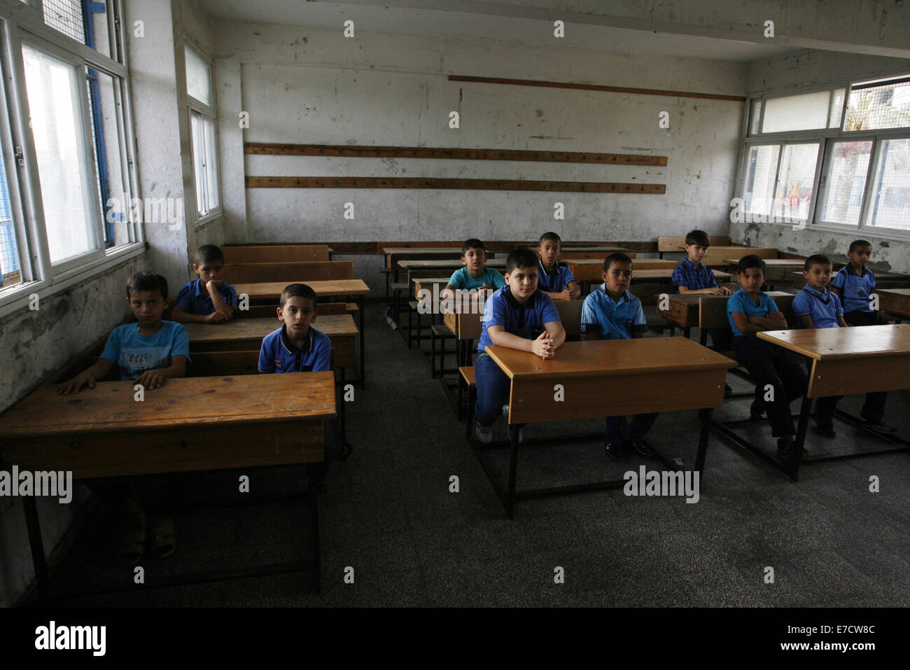 Rafah, Gaza Strip, Palestinian Territory. 14th Sep, 2014. Palestinian ...