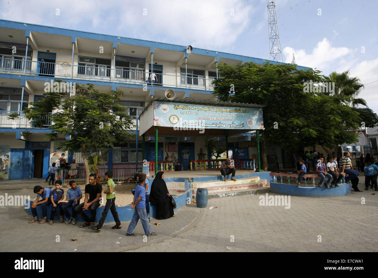 Rafah, Gaza Strip, Palestinian Territory. 14th Sep, 2014. Palestinian ...