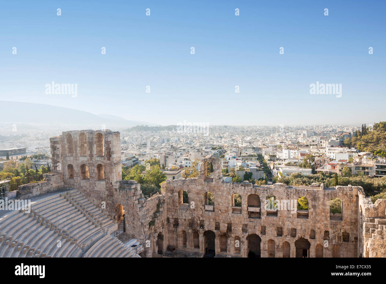 The Odeon of Herodes Atticus, a stone theatre structure in the ...