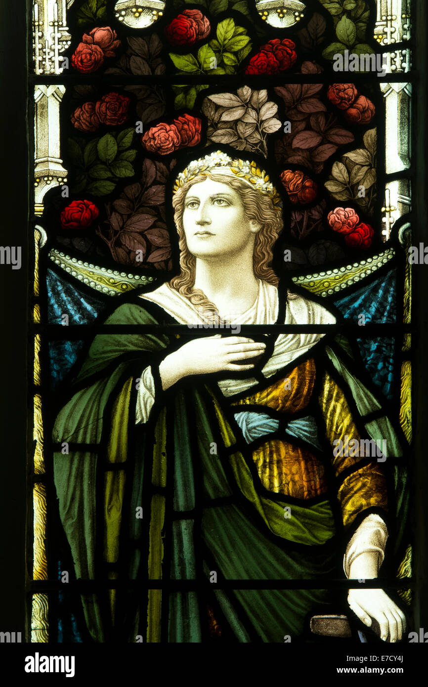 Hope stained glass in St. Mary and All Saints Church, Holcot ...
