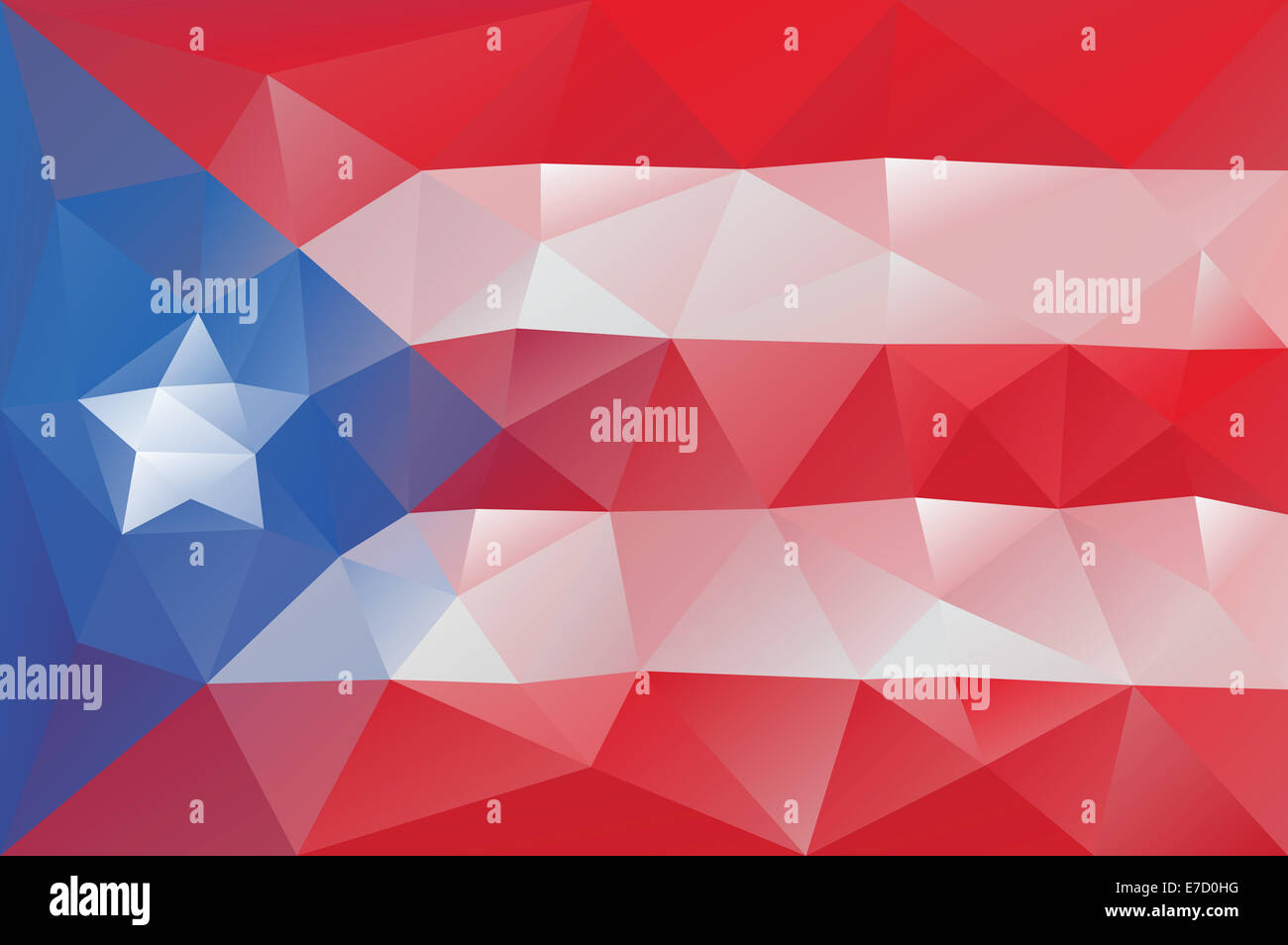 Puerto Rico flag - triangular polygonal vector pattern Stock Photo - Alamy