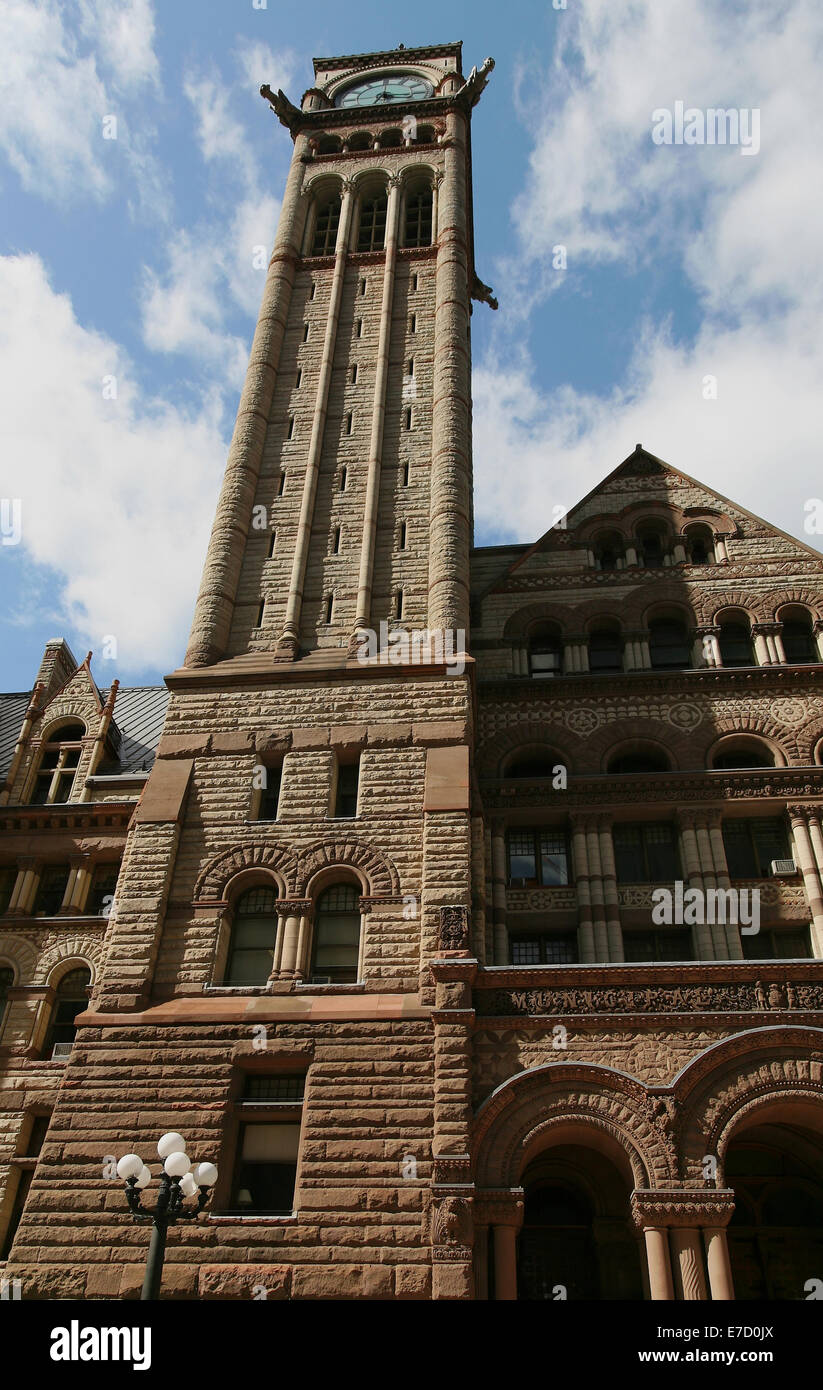 View of the old historic Toronto city hall - the Clock Tower. Toronto ...