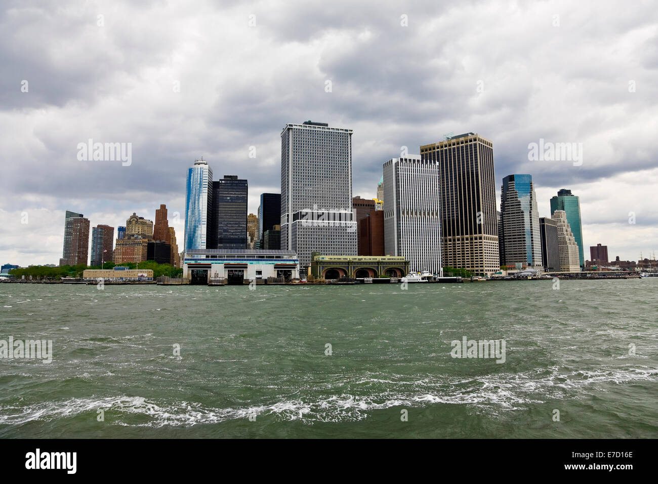 Aerial view downtown manhattan from hi-res stock photography and images ...