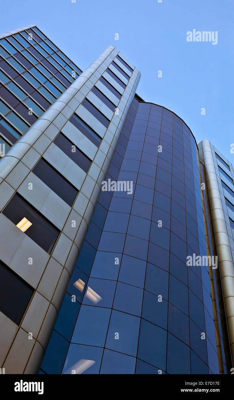 Blue glass and steel skyscraper, downtown Toronto, Canada Stock Photo ...