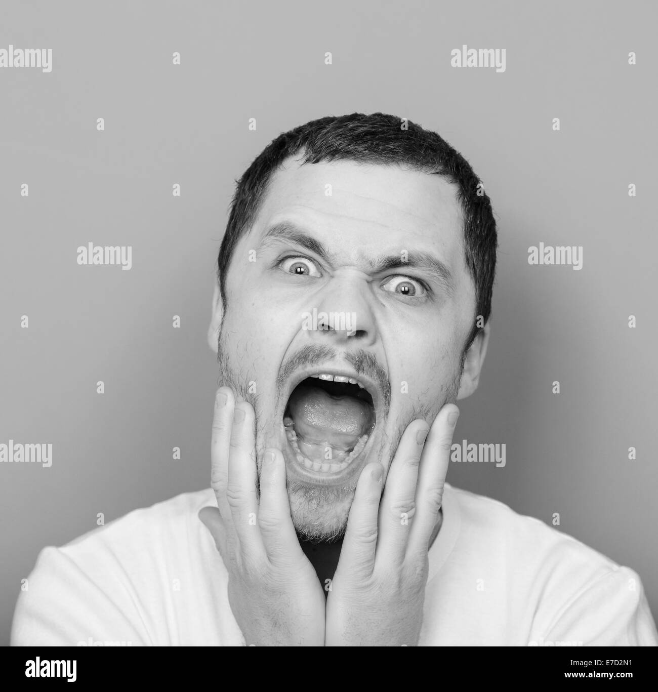 Angry man Black and White Stock Photos & Images - Alamy