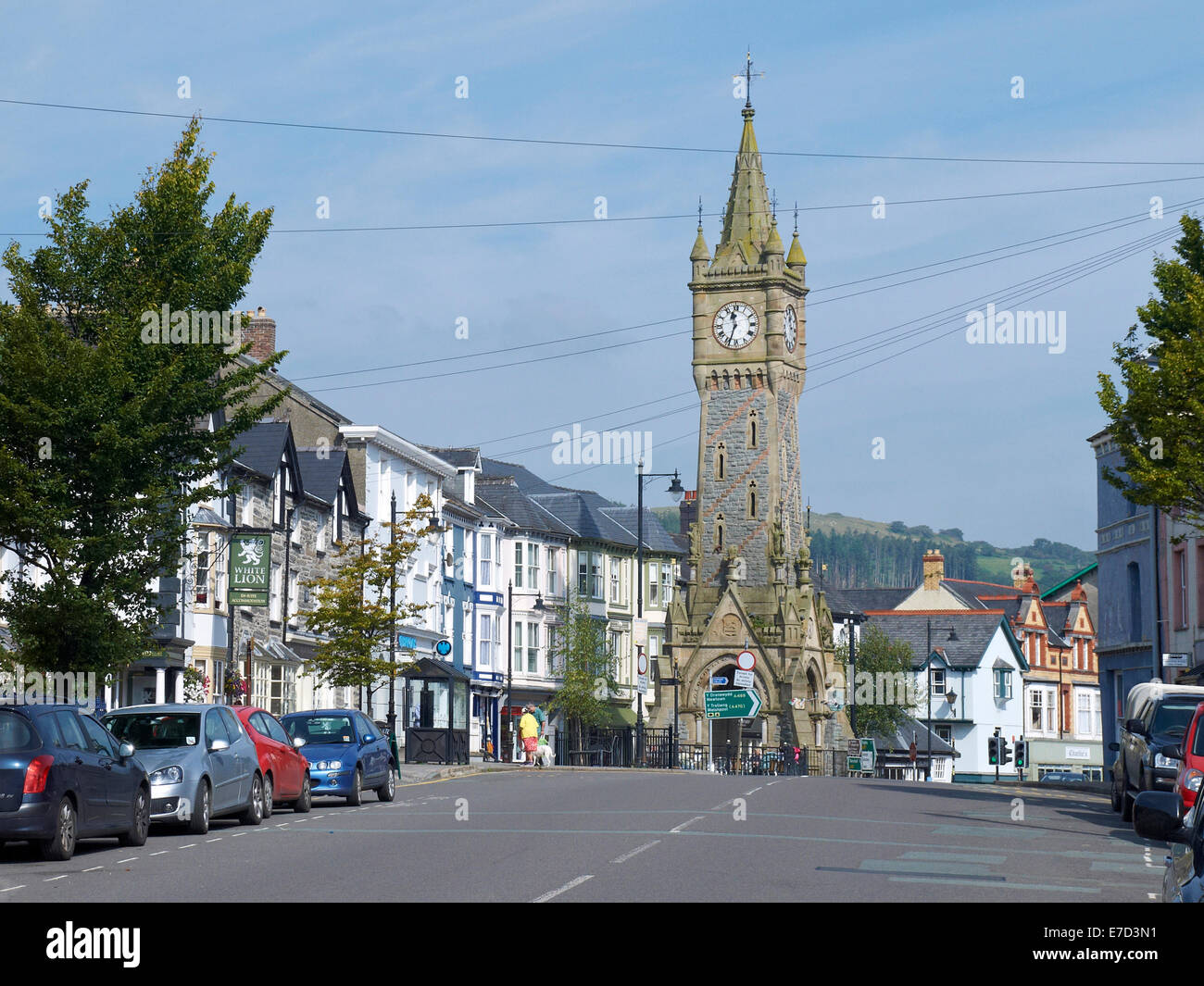 Clock tower in Machynlleth Powys Wales UK Stock Photo - Alamy
