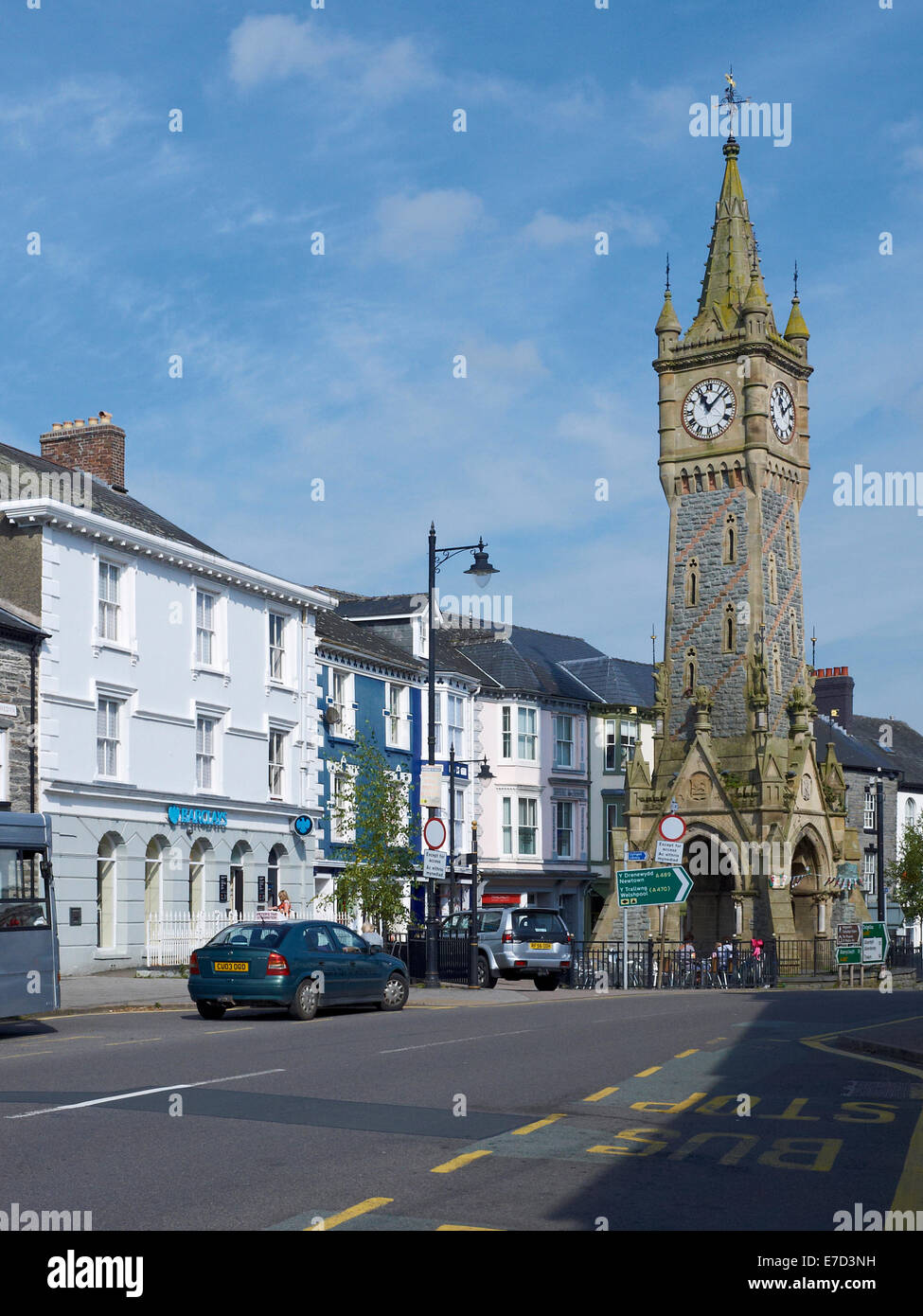 Clock tower in Machynlleth Powys Wales UK Stock Photo - Alamy
