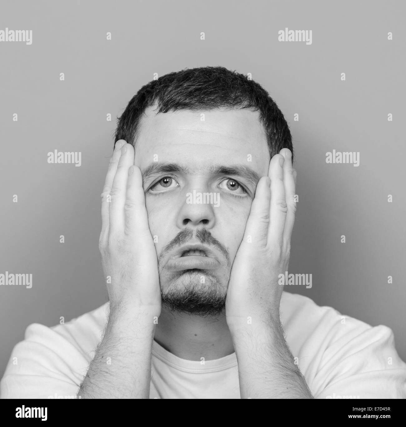 Disgust face male Black and White Stock Photos & Images - Alamy