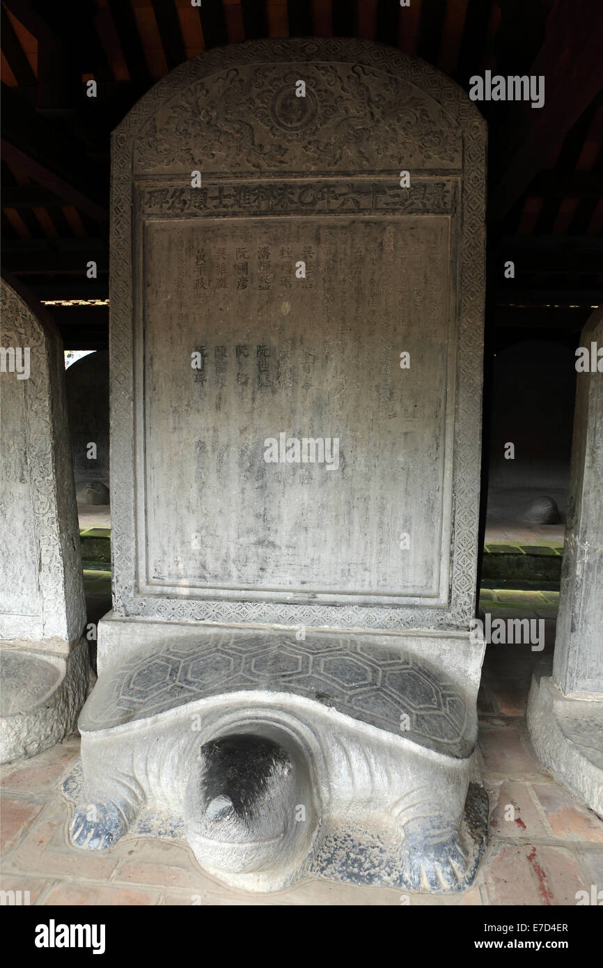 Inscriptions on the stele by a tortoise sculpture at the Temple of ...