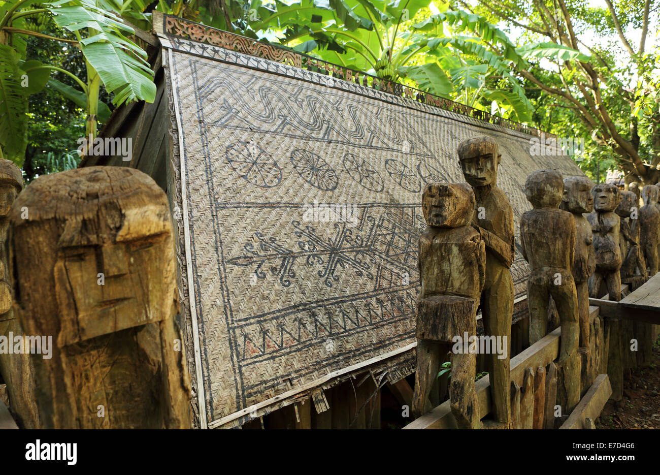 Jarai tomb house, for up to 30 bodies, at the Museum of Ethnology in ...