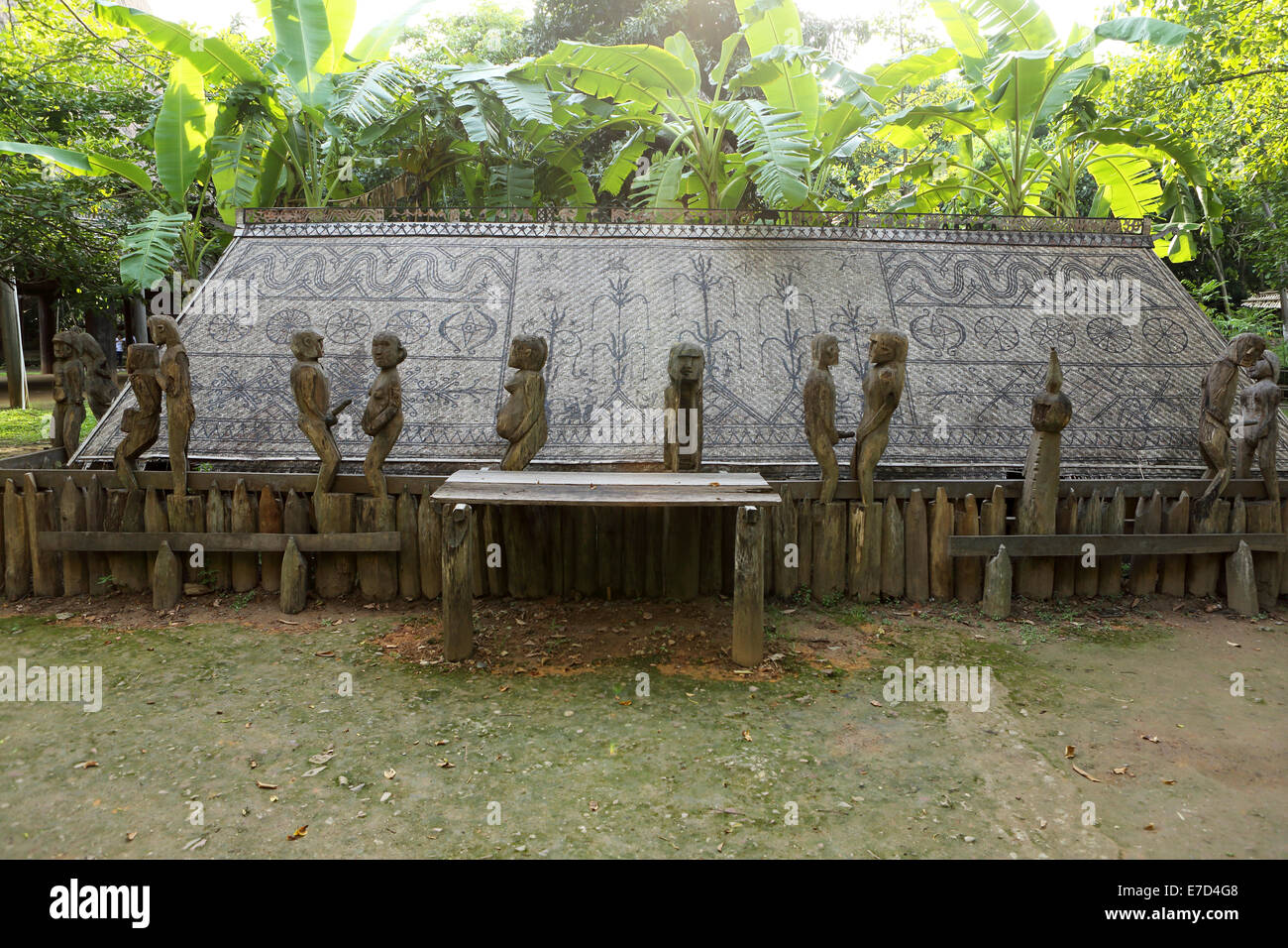 Jarai tomb house, for up to 30 bodies, at the Museum of Ethnology in ...