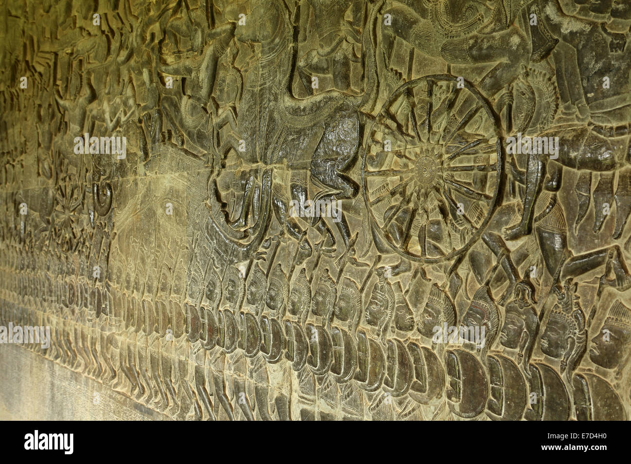 Bas Relief figures at Angkor Wat in Siem Reap, Cambodia Stock Photo - Alamy