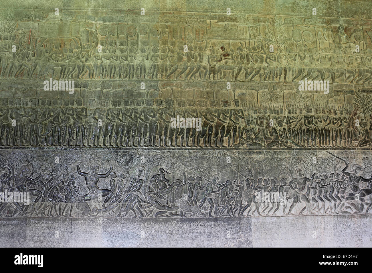 Bas Relief figures at Angkor Wat in Siem Reap, Cambodia Stock Photo - Alamy