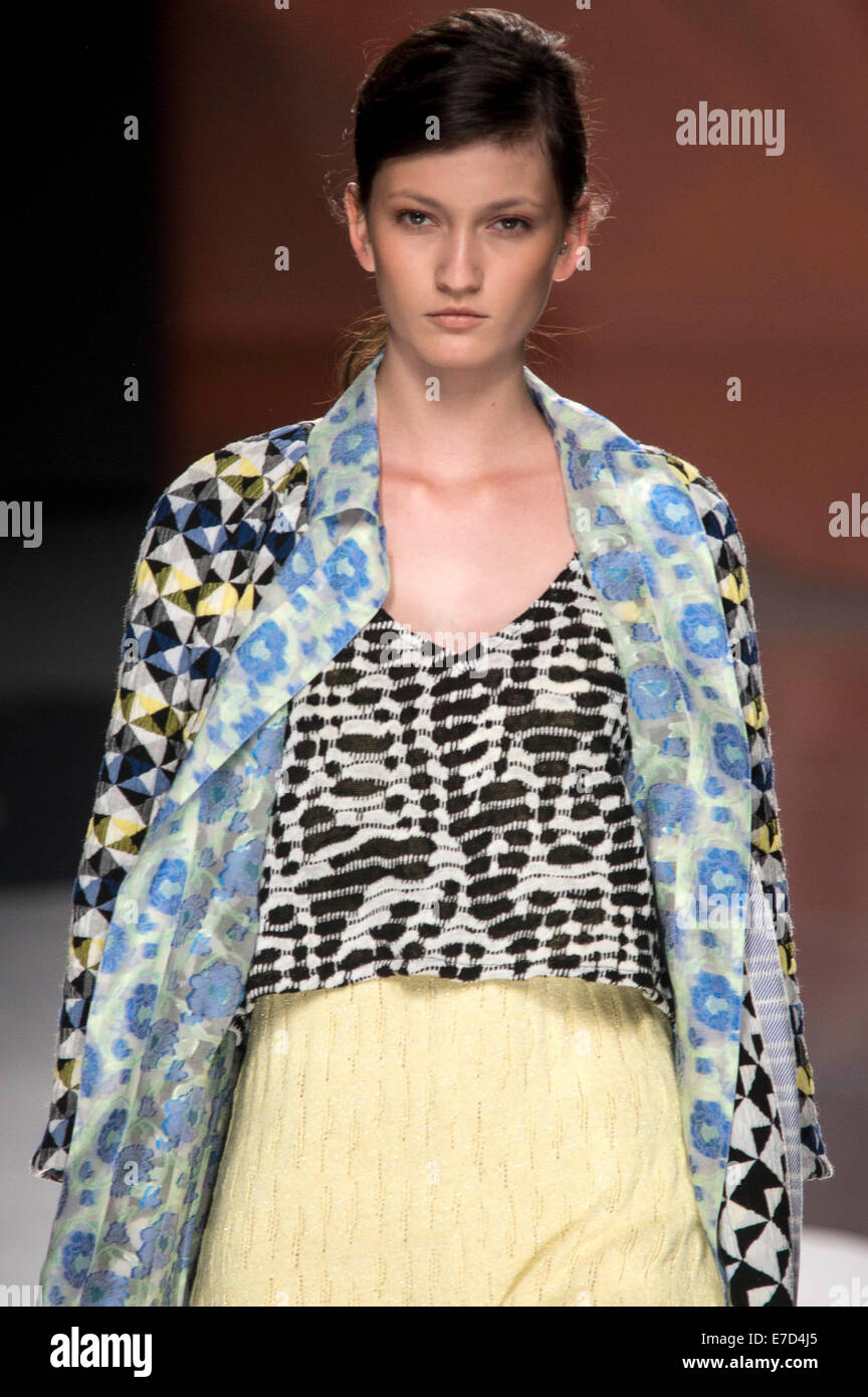 Models pose on the catwalk during the Ailanto Fashion Show at Fashion ...