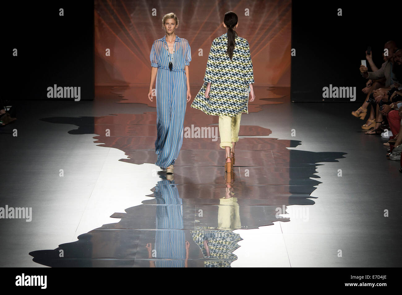 Models pose on the catwalk during the Ailanto Fashion Show at Fashion ...