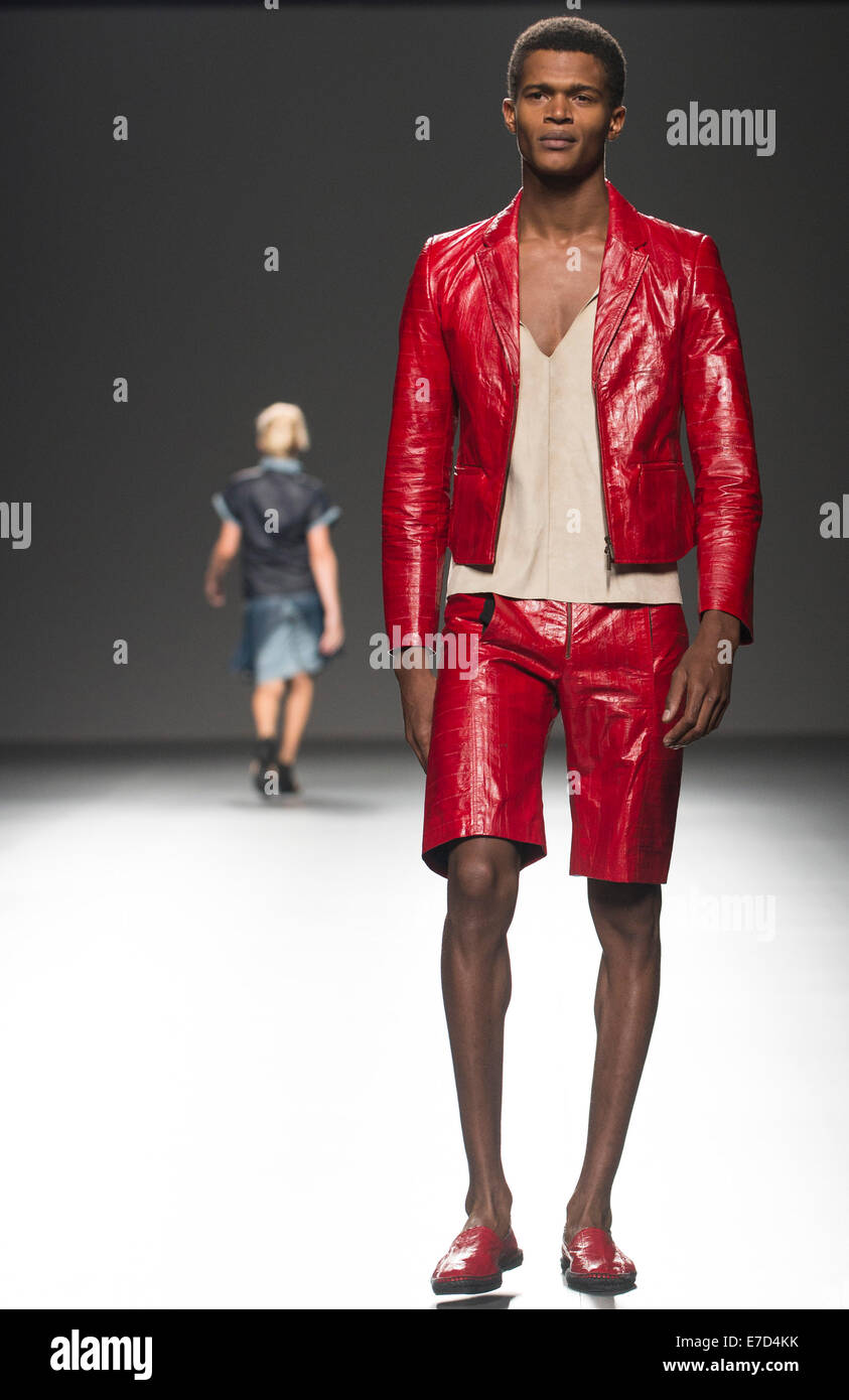 Models pose on the catwalk during the Etxeberria Fashion Show at ...