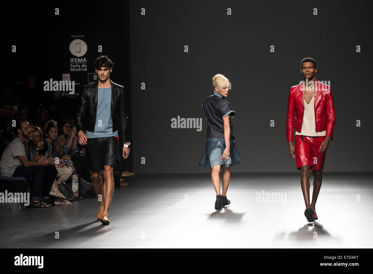 Models pose on the catwalk during the Etxeberria Fashion Show at ...