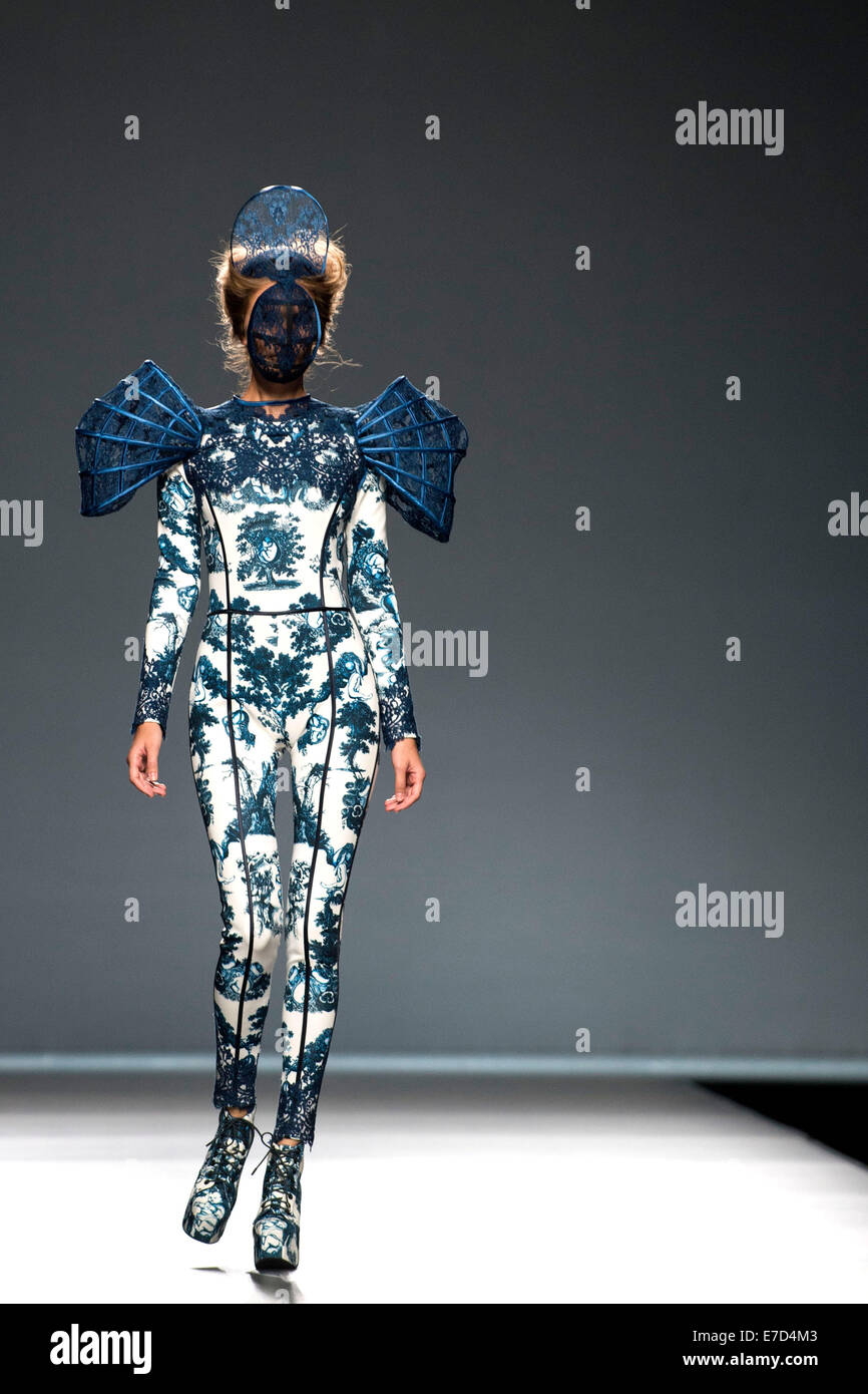 Models pose on the catwalk during the Maya Hansen Fashion Show at ...