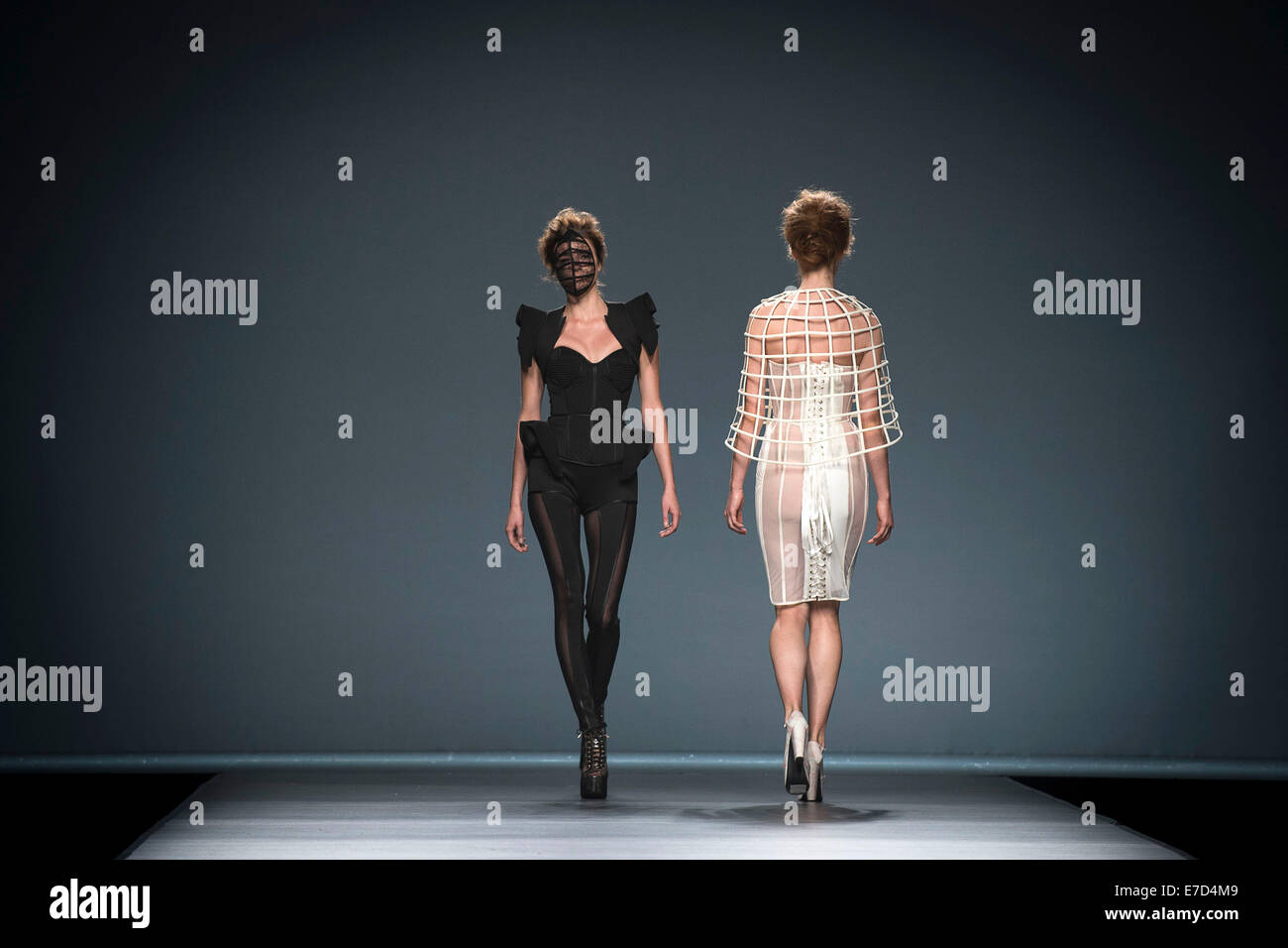 Models pose on the catwalk during the Maya Hansen Fashion Show at ...