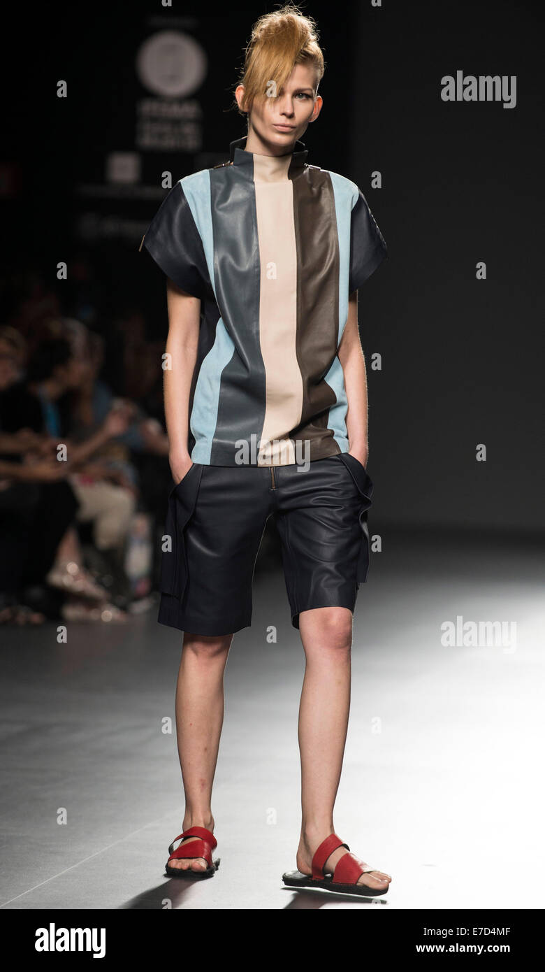 Models pose on the catwalk during the Etxeberria Fashion Show at ...