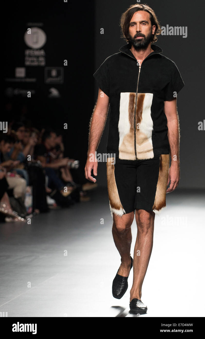 Models pose on the catwalk during the Etxeberria Fashion Show at ...
