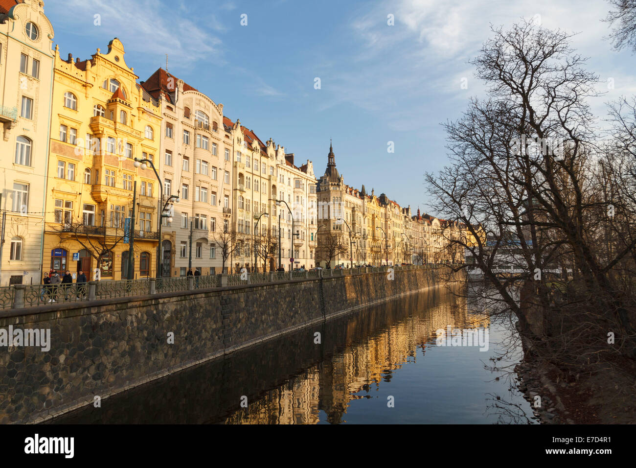 Prague reflection building ornate architecture Czech Republic city ...