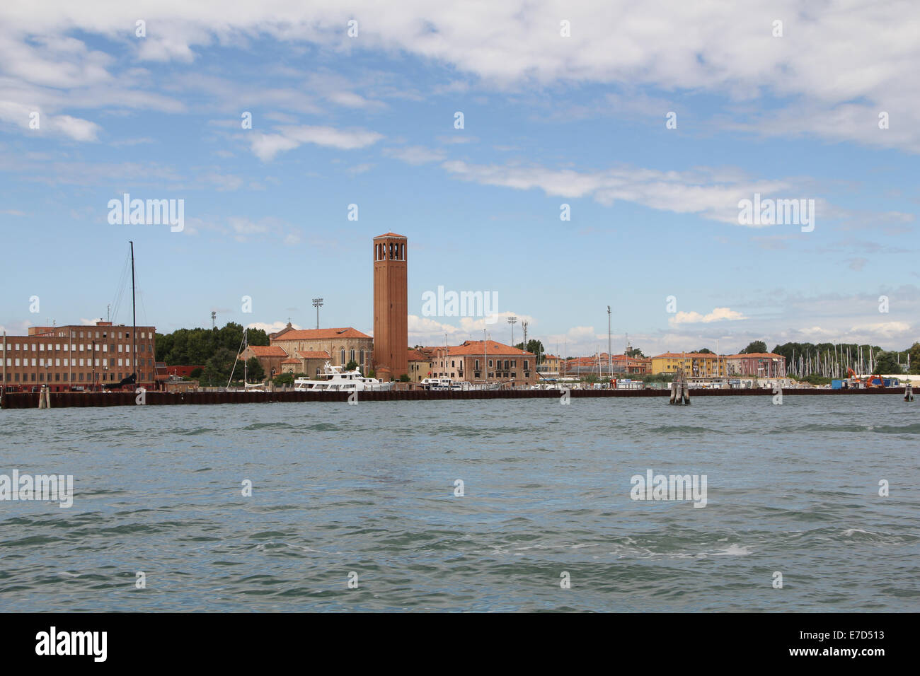 Venice, view from the side of the lagoon. Water landscapes of Venice ...