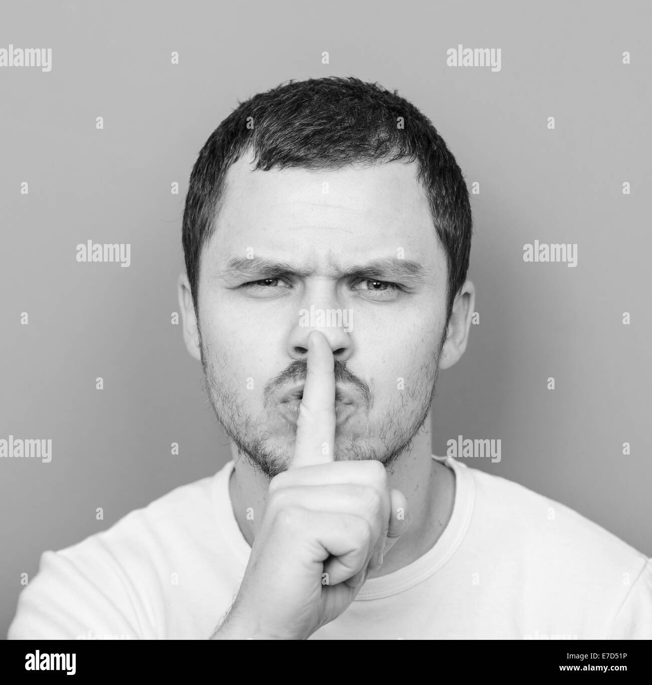 Boy sign language Black and White Stock Photos & Images - Alamy