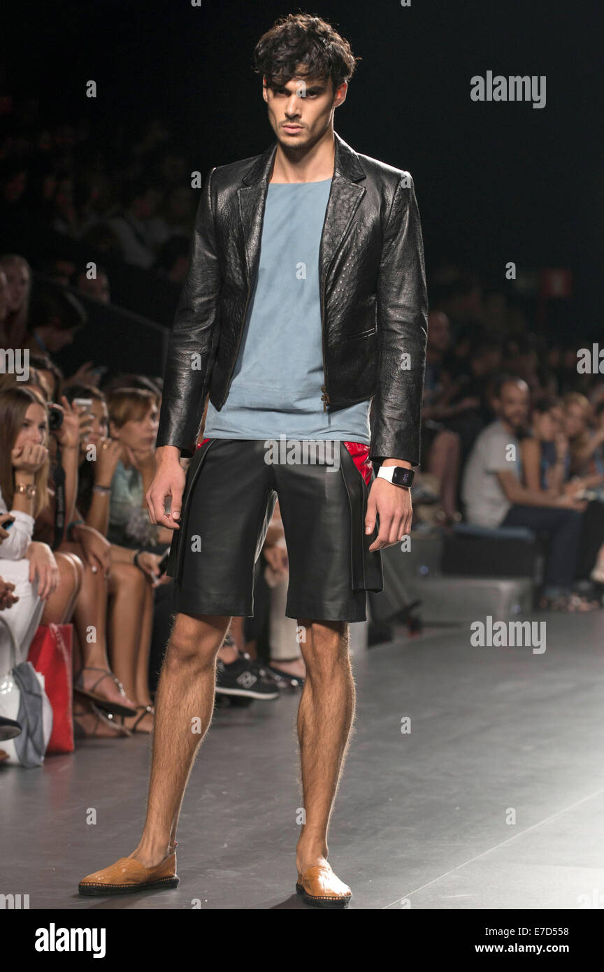 Models pose on the catwalk during the Etxeberria Fashion Show at ...