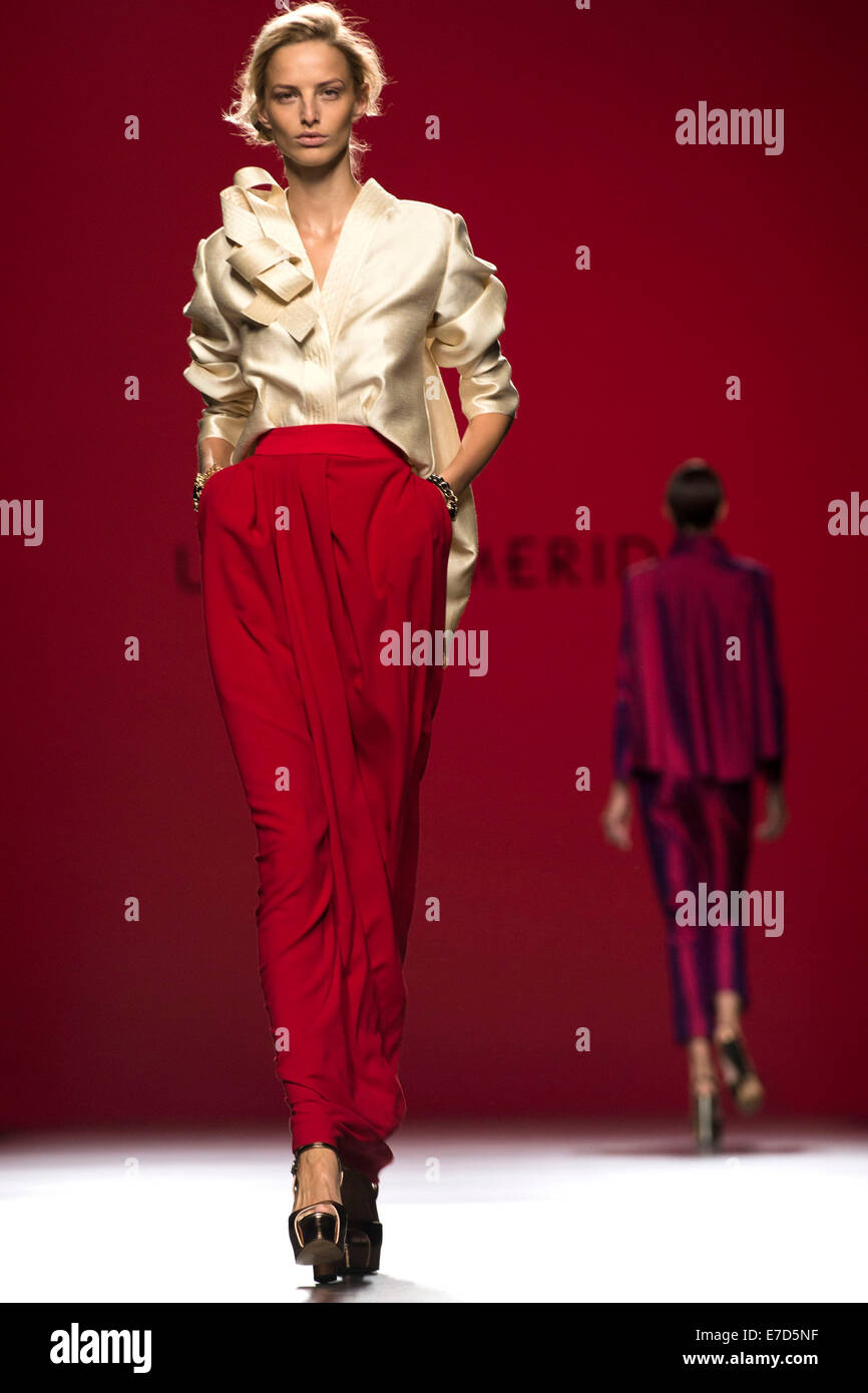 Madrid, Spain. 14th September, 2014. Models pose during the Ulises ...