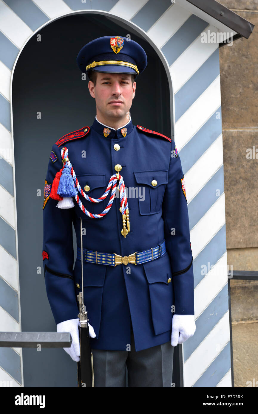 Prague castle guard duty hi-res stock photography and images - Alamy