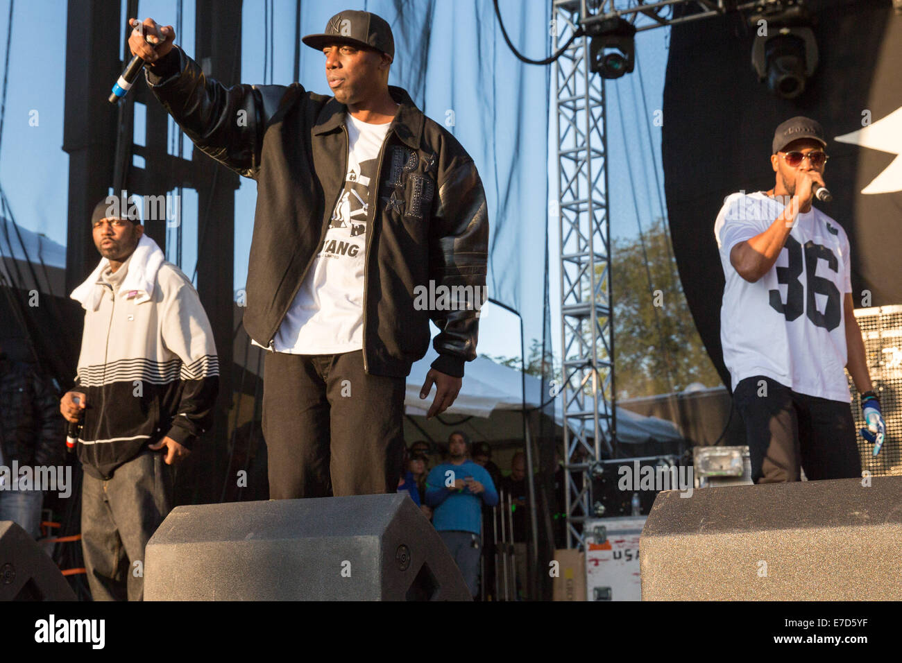 Chicago, Illinois, USA. 13th Sep, 2014. Rappers MASTA KILLA (L ...