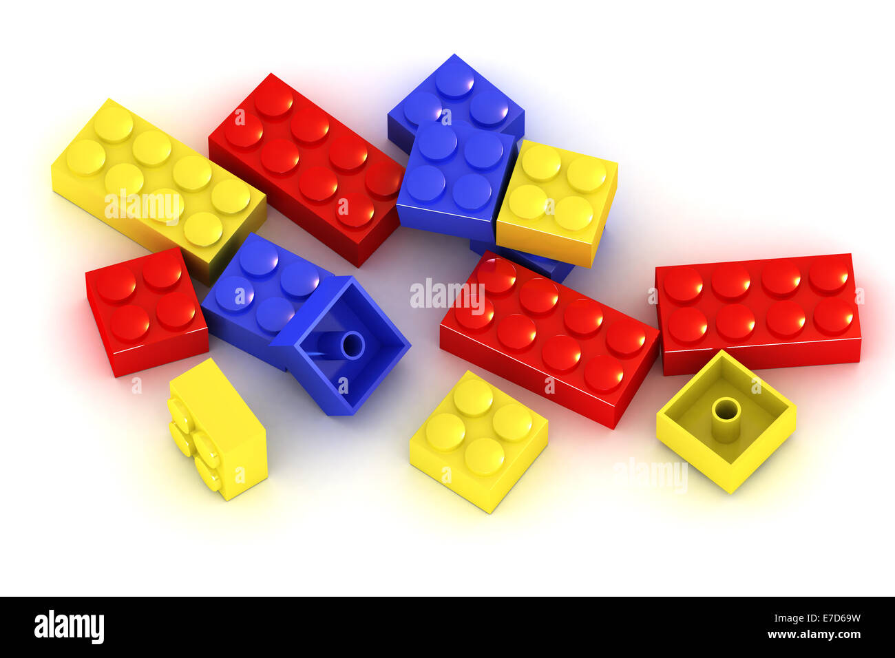 A Colourful 3d Rendered Illustration of Building Blocks Stock Photo - Alamy