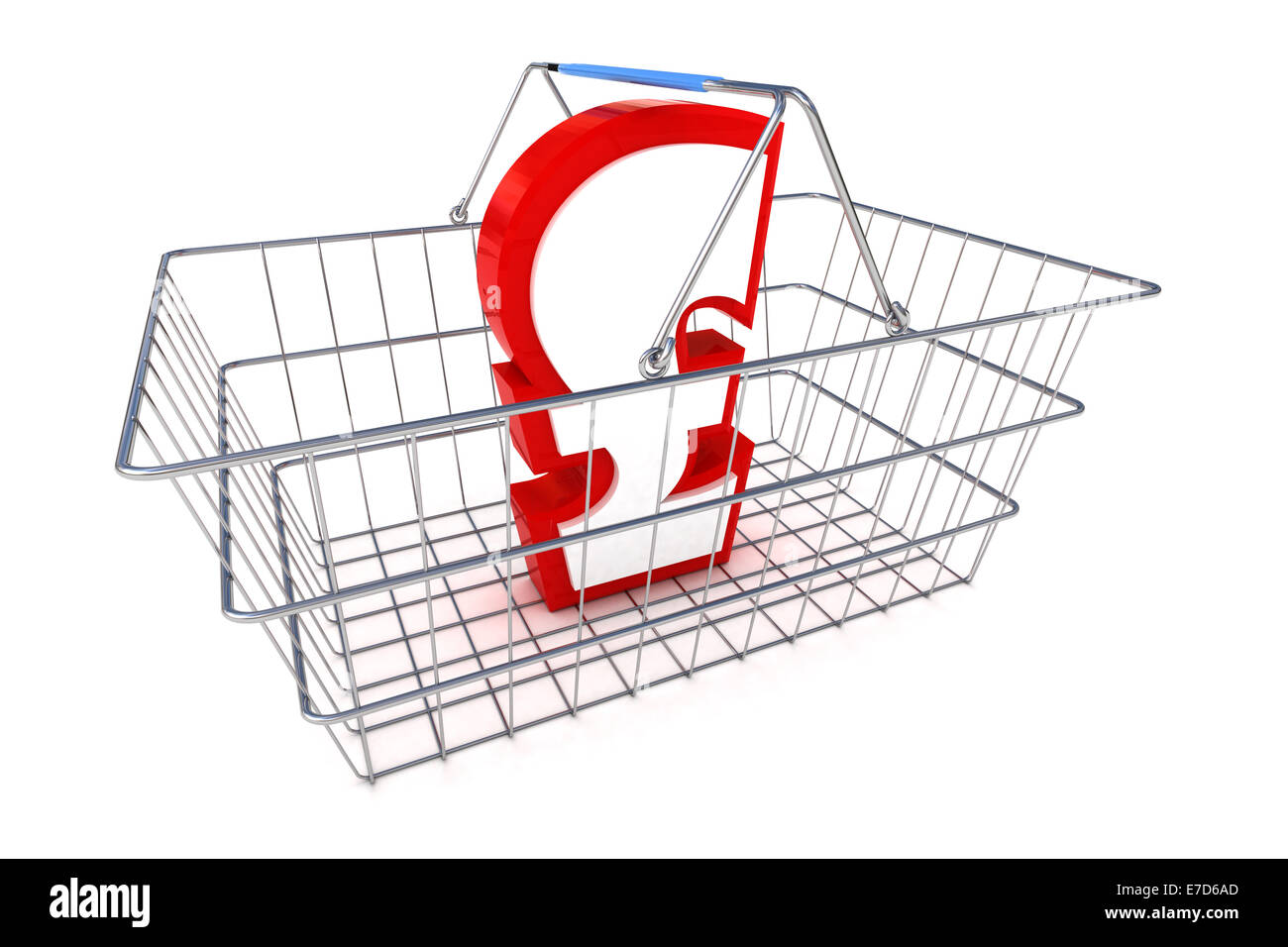 A Colourful 3d Rendered Sale Pound Basket Concept Illustration Stock ...