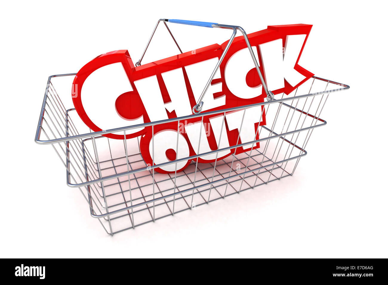 A Colourful 3d Rendered Checkout Basket Concept Illustration Stock ...