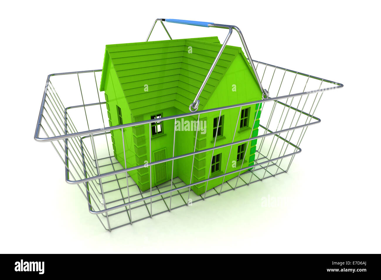 A Colourful 3d Rendered Buying a House Concept Illustration showing a ...