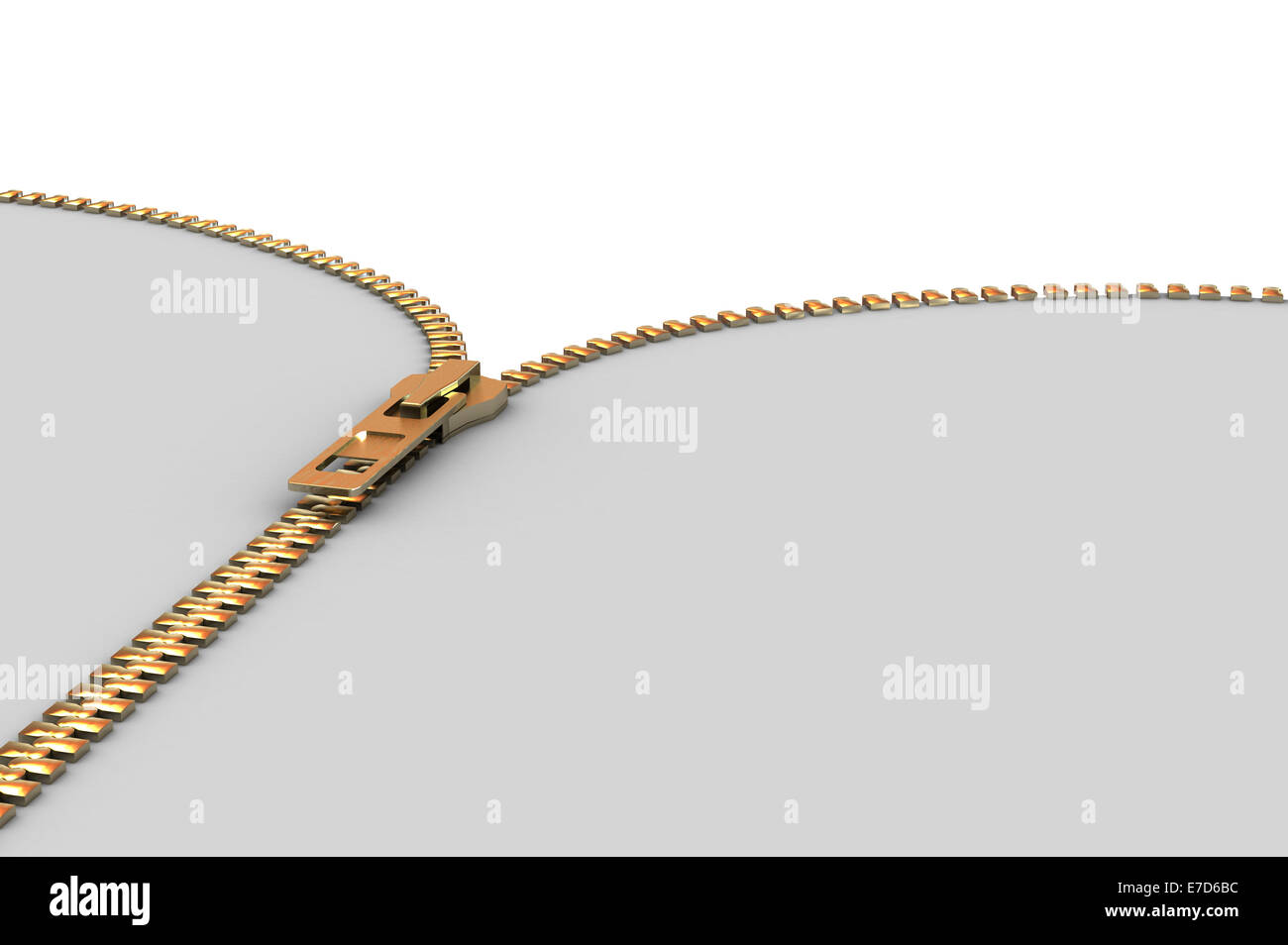 A Colourful 3d Rendered Illustration of a Gold Zipper Opening Stock ...