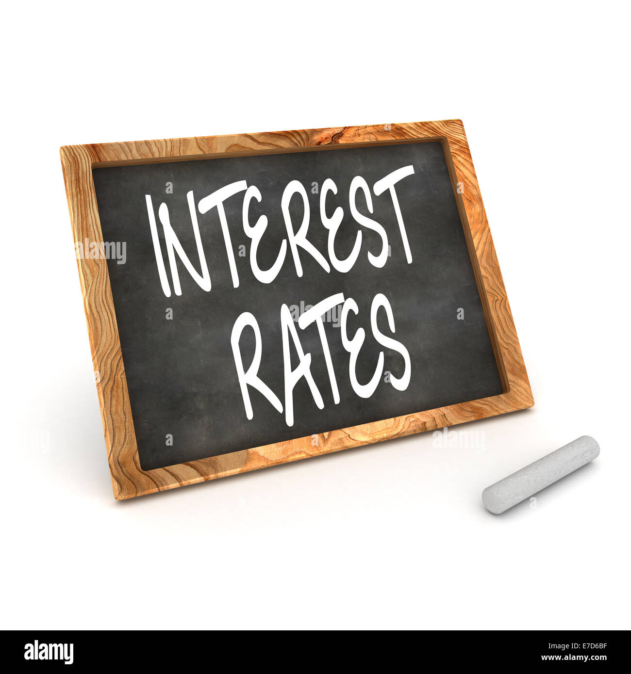A Colourful 3d Render Interest Rates Concept Blackboard Illustration ...