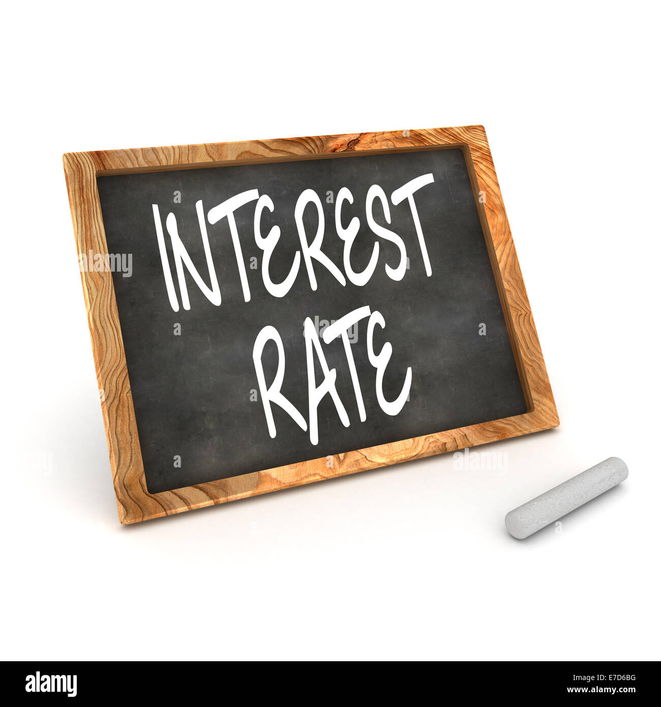 A Colourful 3d Render Interest Rate Concept Blackboard Illustration ...