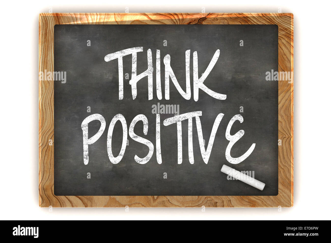 A Colourful 3d Render Think Positive Concept Blackboard Illustration ...