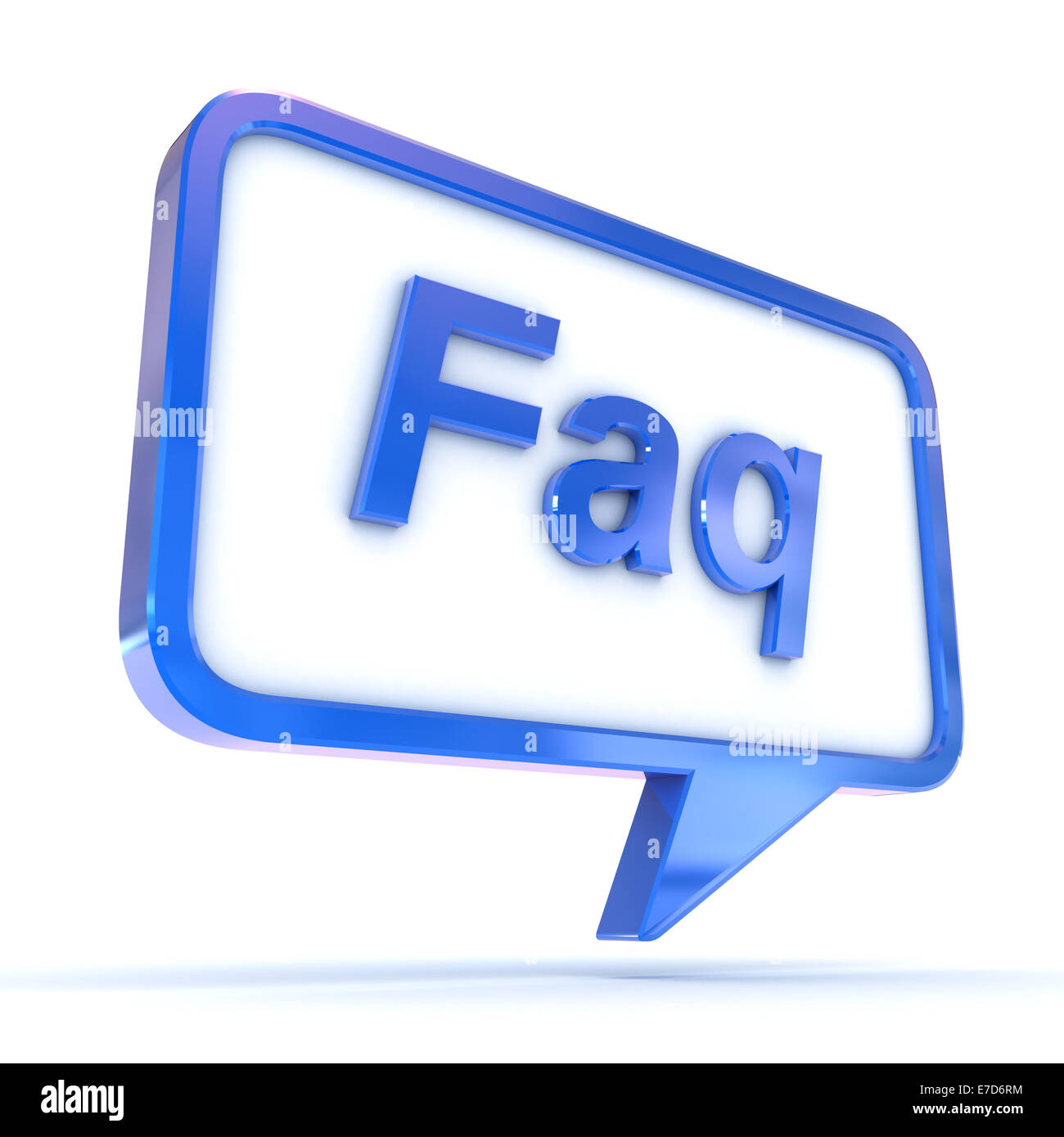 A Colourful 3d Rendered Concept Illustration showing "FAQ" writen in a ...