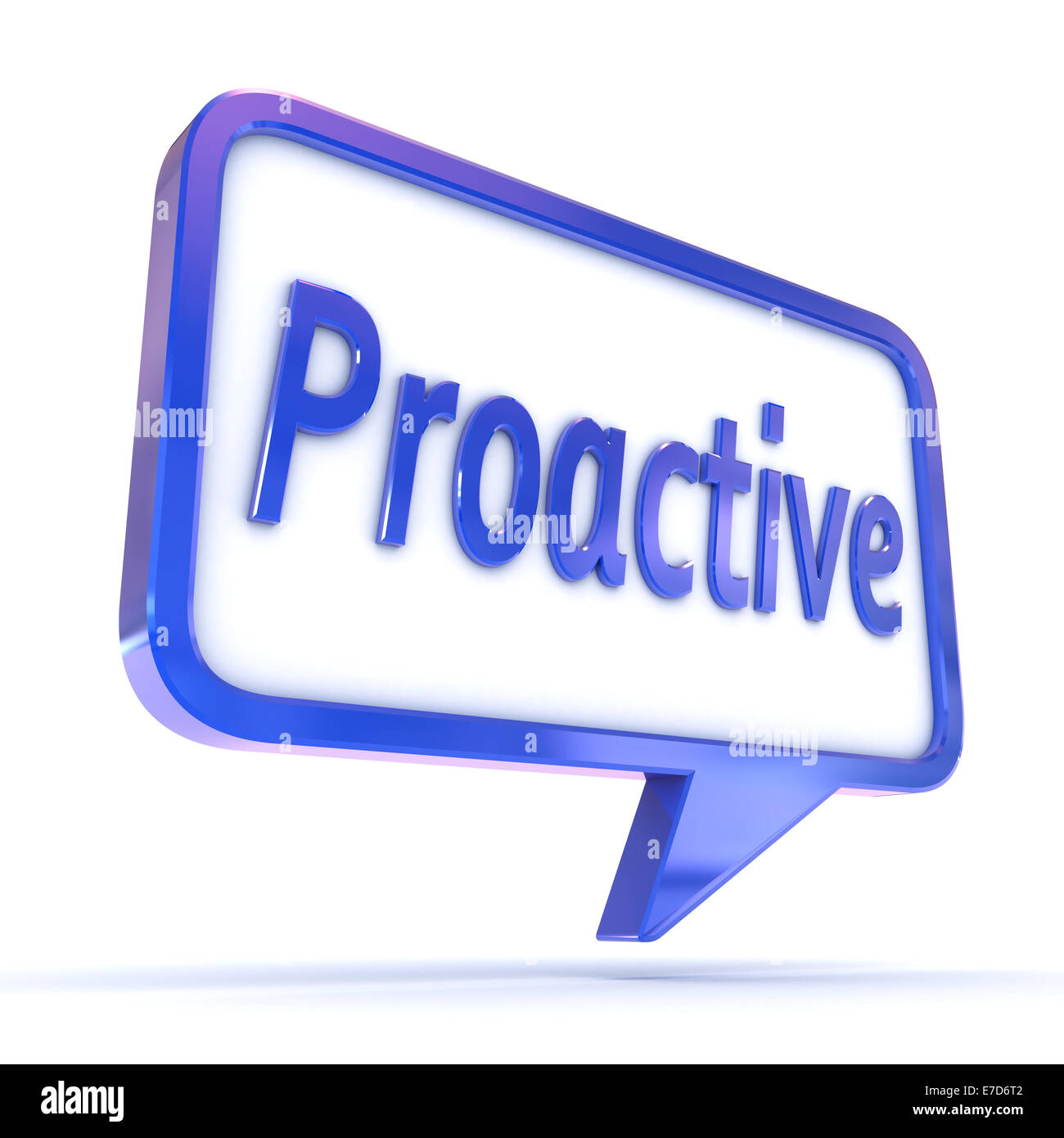 A Colourful 3d Rendered Concept Illustration showing "Proactive" writen ...