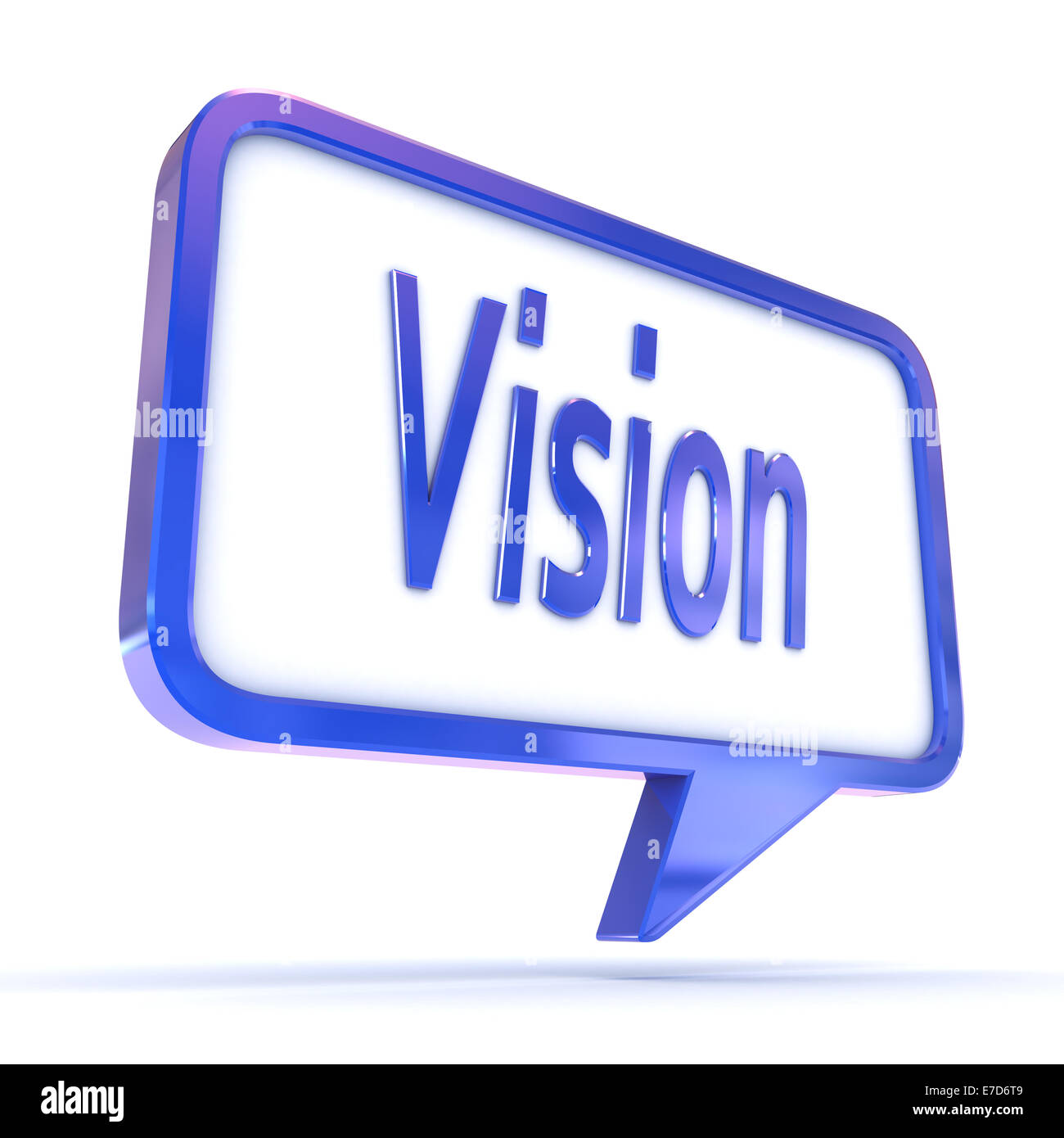 A Colourful 3d Rendered Concept Illustration showing "Vision" writen in ...