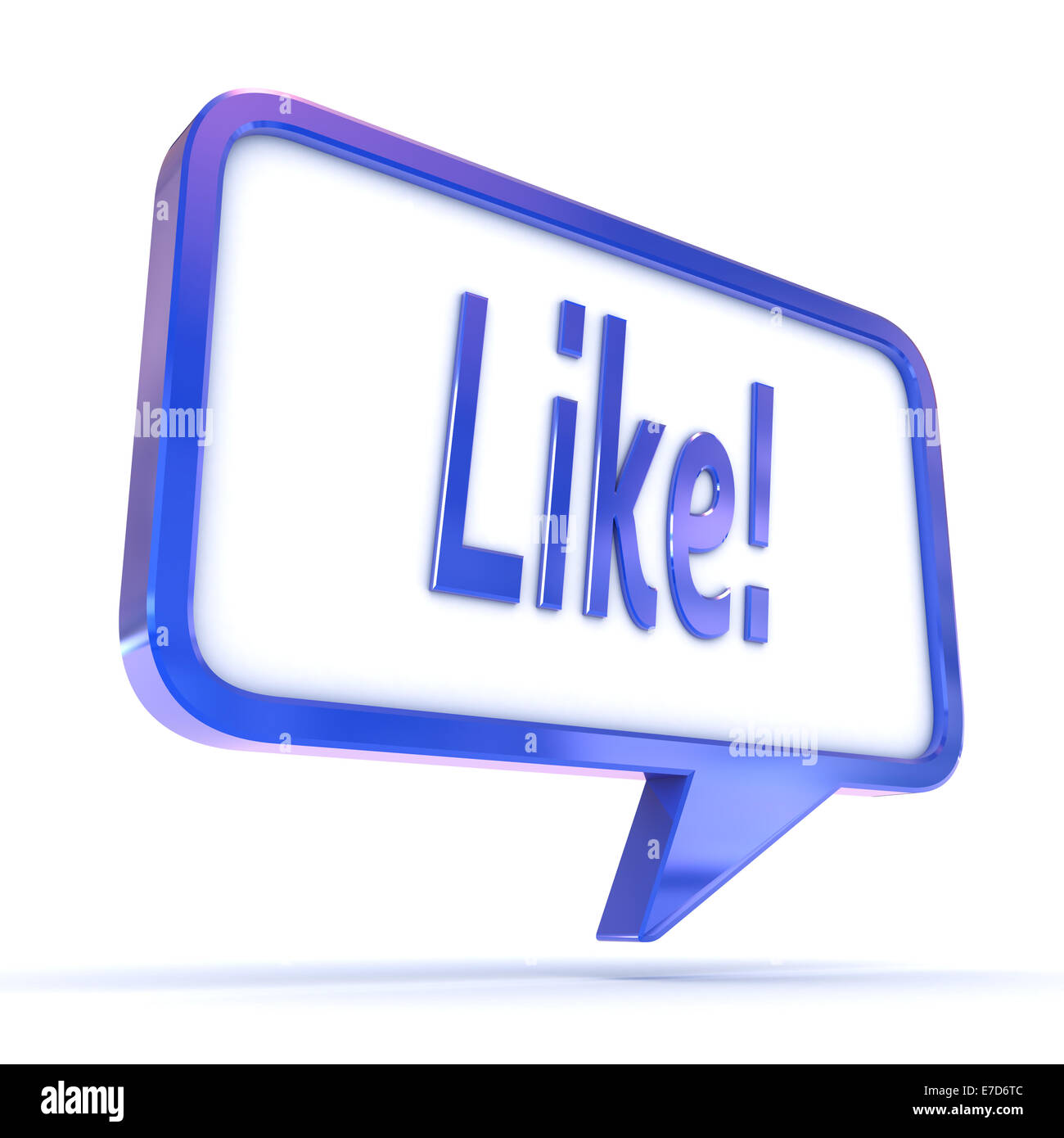 A Colourful 3d Rendered Concept Illustration showing "Like" in a Speech ...