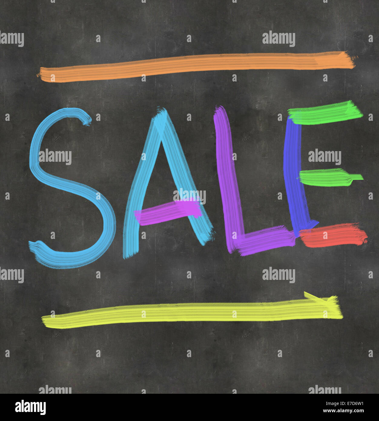 A Colourful 3d Rendered Concept Illustration showing Sale written on a ...