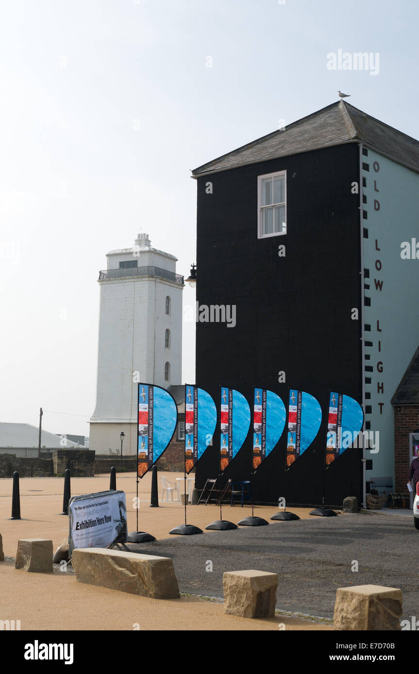 Old and New Low Lights or lighthouses, North Shields, North East ...